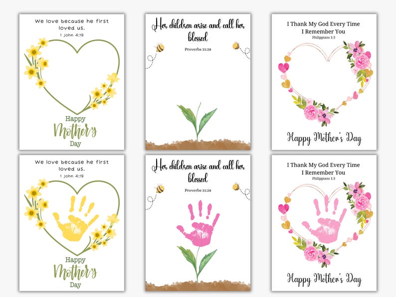 Mothers Day Bible Craft, Mother's Day Handprint Art, Printable Sunday ...