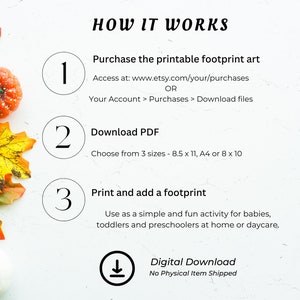 Fall Craft for Kids, Printable Handprint Footprint Art, Nuts About Fall ...