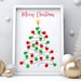 Christmas Lights Fingerprint Art, Handprint Art, Kids Toddlers Craft ...