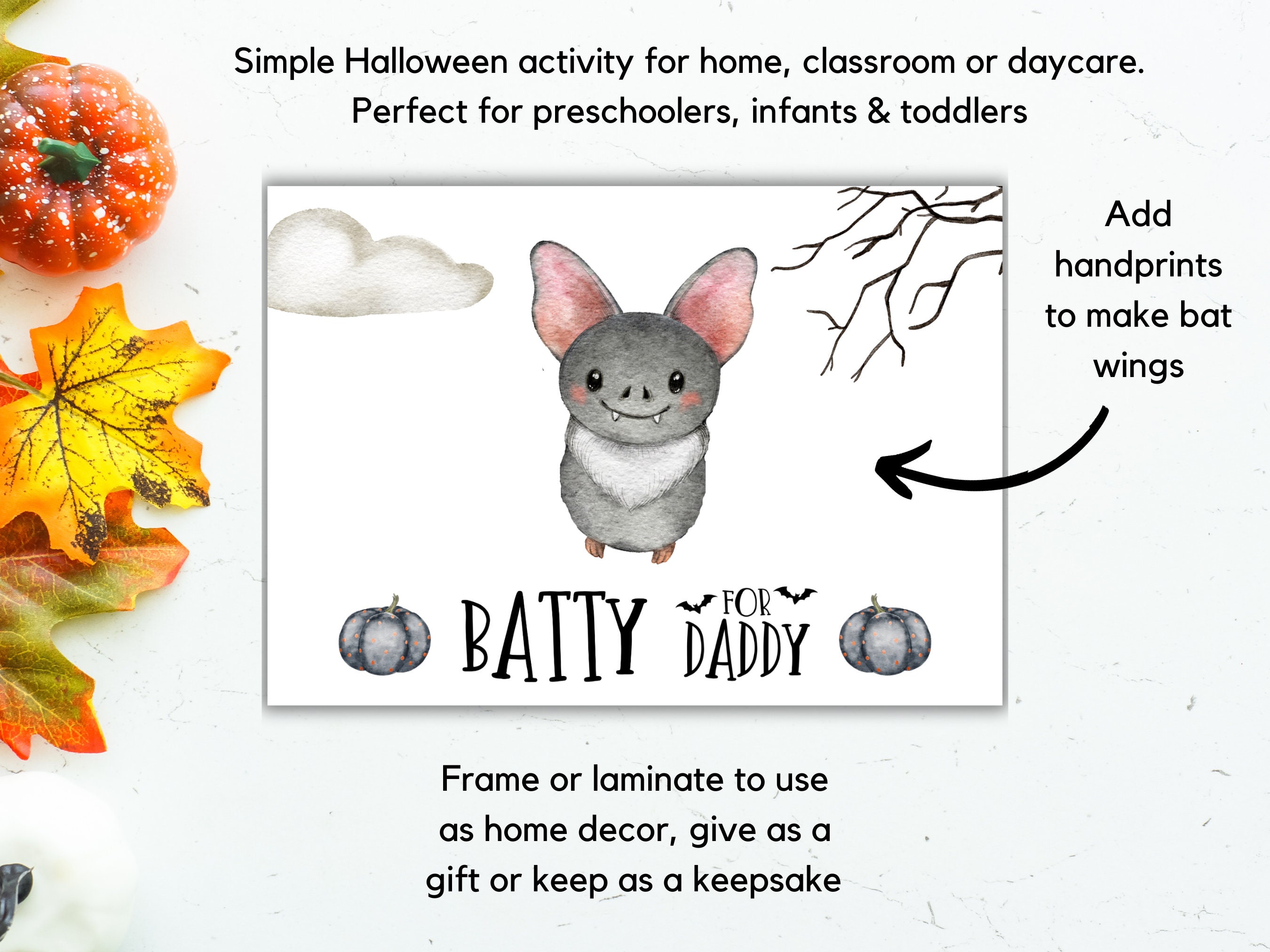 Halloween Handprint Art Handprint Crafts Bat Handprint Art - Etsy