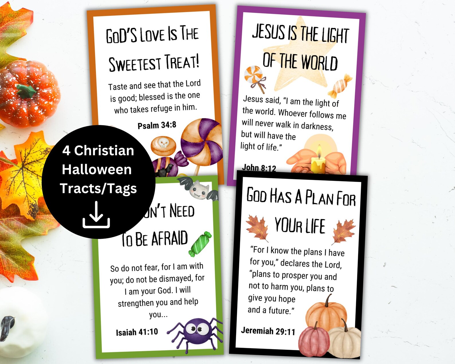 Christian Halloween Tracts Printable, Bible Verse Halloween Scripture ...