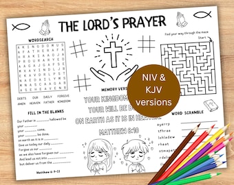 The Lord's Prayer, Bible Activity, Sunday School Activities, Bible ...