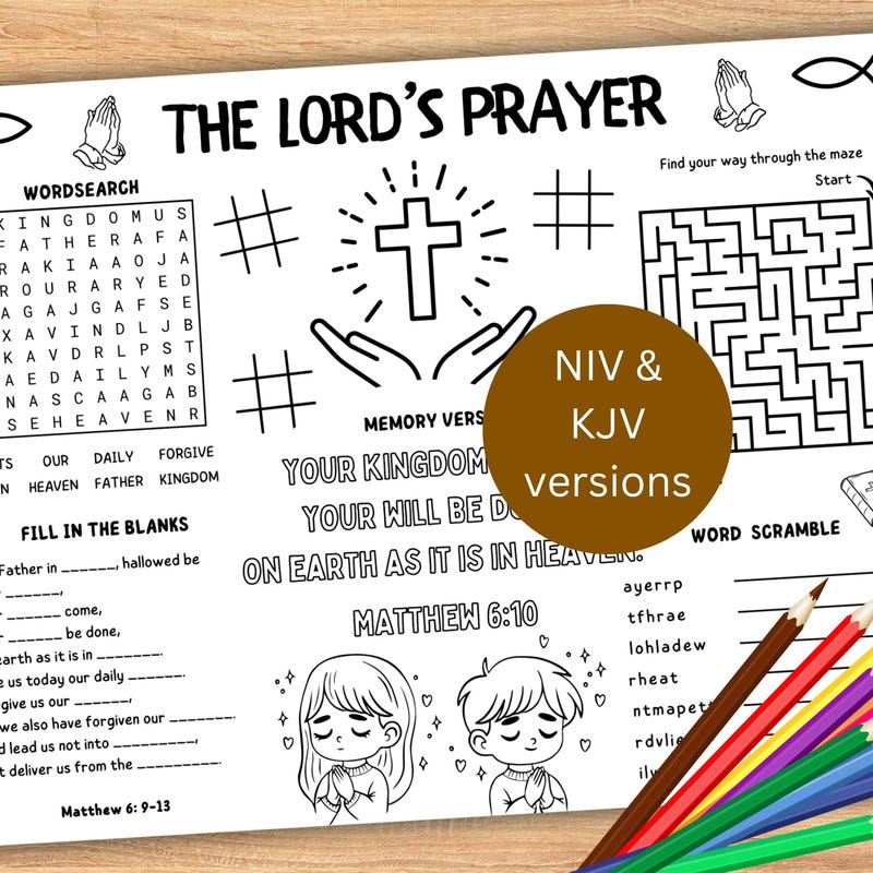 Catholic Coloring Prayer - Etsy
