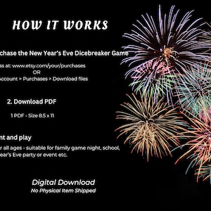 New Year's Eve Icebreaker Questions, Get to Know You Dicebreaker, New ...