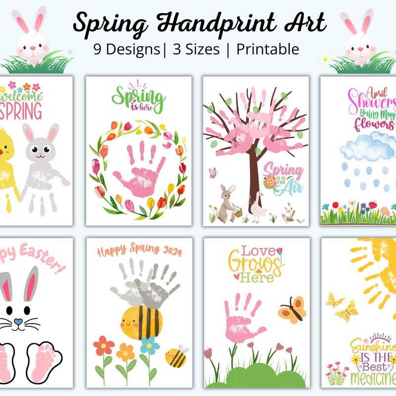 Spring Footprint Art - Etsy