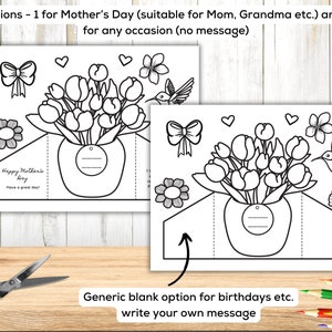 Printable Foldable Mother's Day Coloring Card, Bible Craft, Christian ...