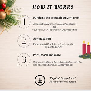 Advent Wreath Paper Craft, Advent Bible Craft, Christmas Coloring Craft ...