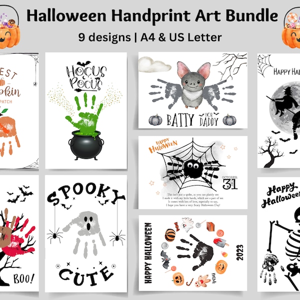 Halloween Handprint Craft - Etsy