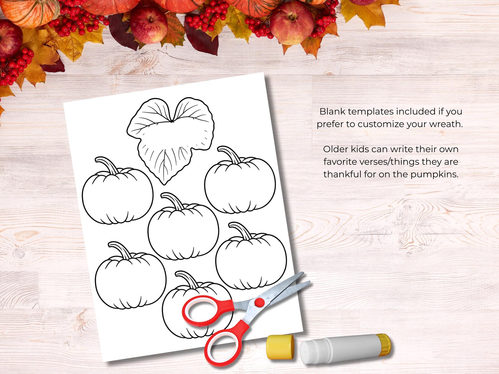 Fall Thanksgiving Bible Craft Printable, Pumpkin Wreath Sunday School ...