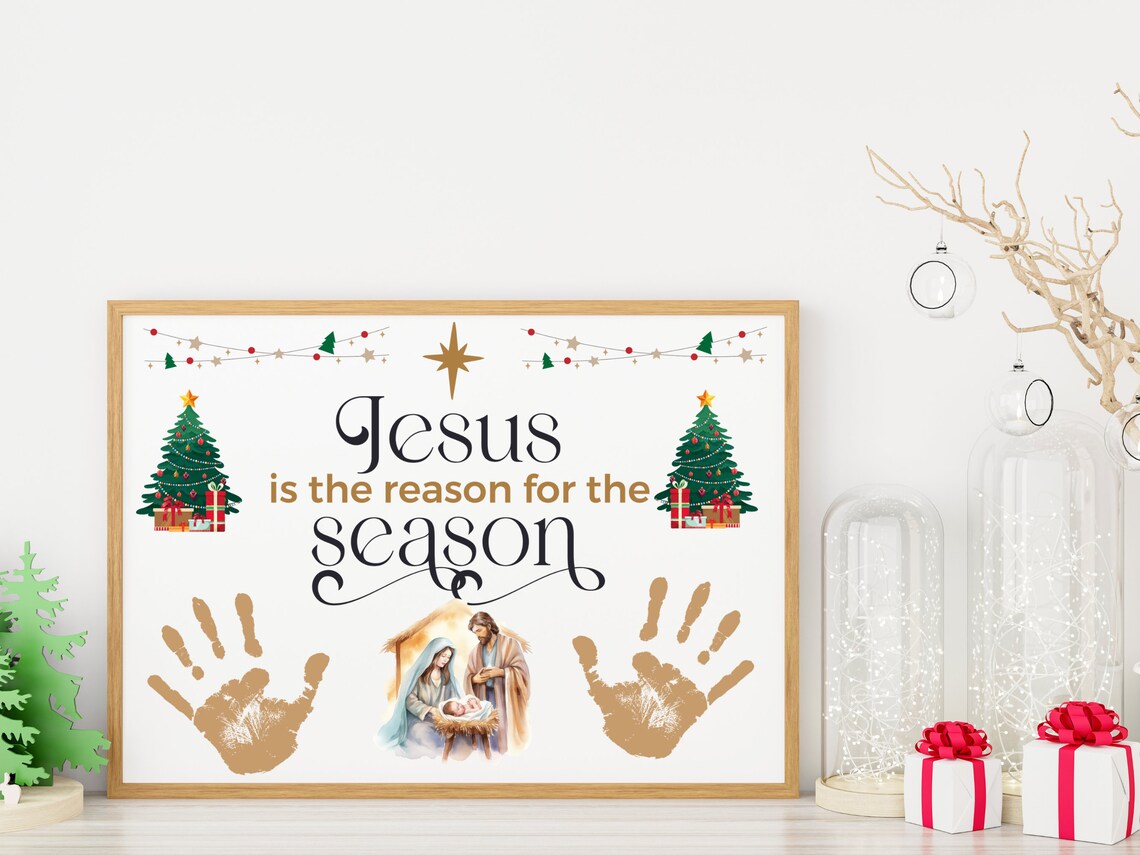 Nativity Handprint Art Craft Bundle, Birth of Jesus Sunday School Craft ...