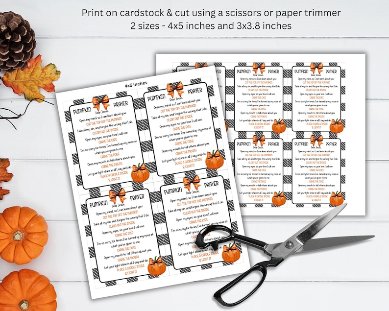 Pumpkin Prayer Treat Tag Printable, Pumpkin Gospel Poem, Kids Pumpkin ...