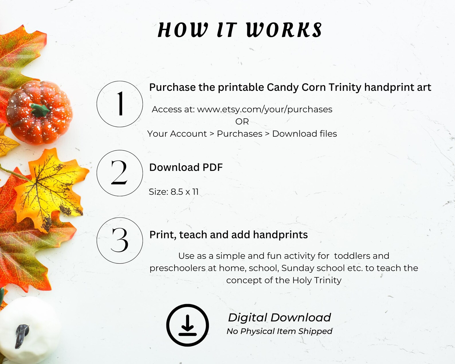Candy Corn Trinity Handprint Art Printable, Candy Corn Trinity Poem ...