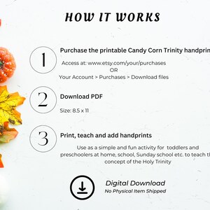 Candy Corn Trinity Handprint Art Printable, Candy Corn Trinity Poem ...