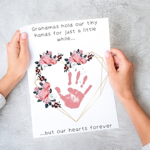 Grandma Handprint Art, Grandma Printable, Grandma Mother's Day Gift ...