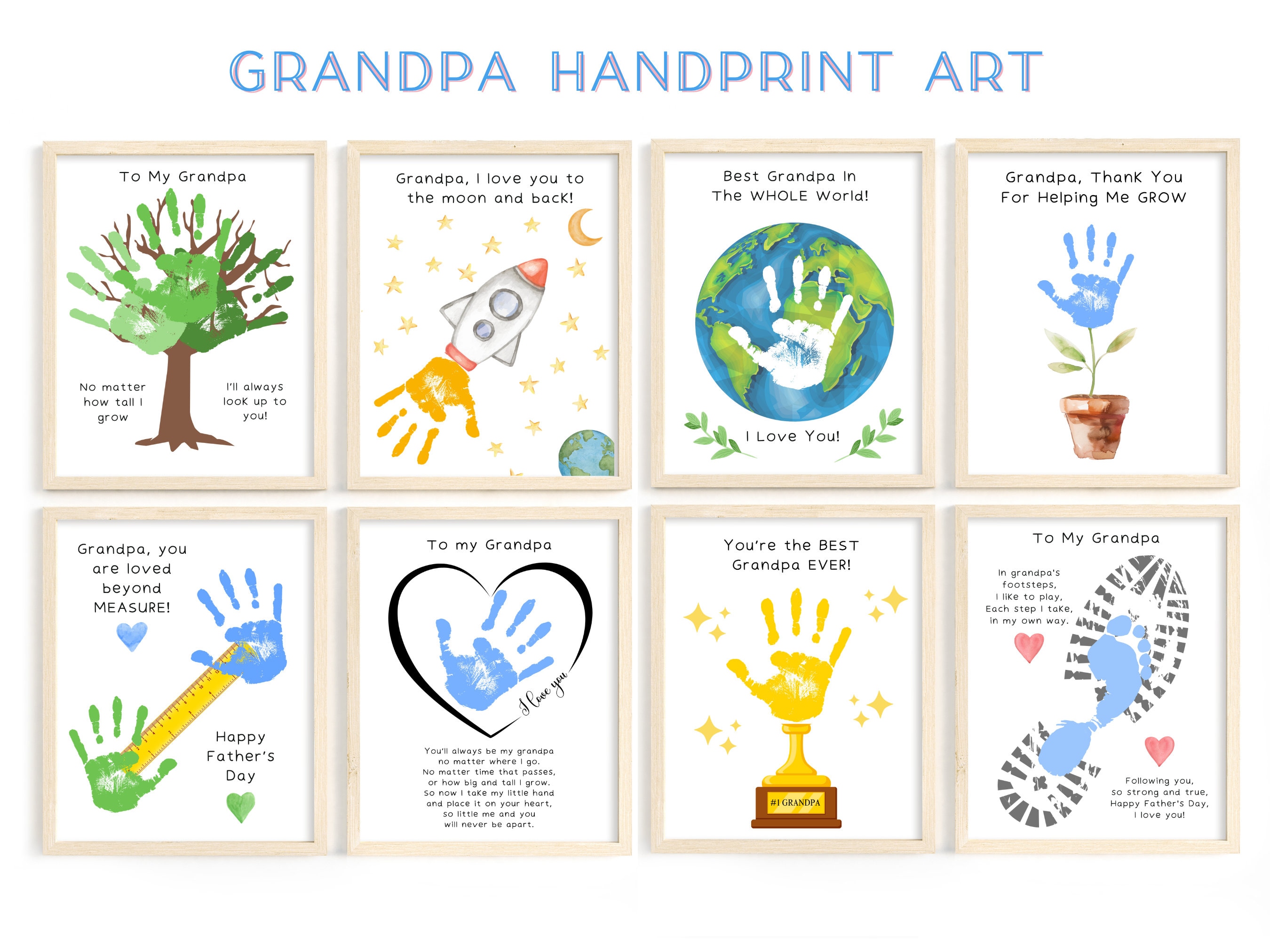 Grandpa Handprint Art, Grandpa Printable, Grandpa Father's Day Gift ...