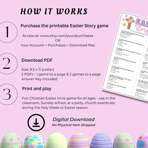 Easter Story Bible Trivia Questions for Kids, Christian Trivia Game ...