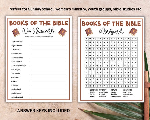Bible Puzzle Search Word Scramble Word Scramble Puzzles | Bible Lesson