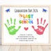 Last Day of School Handprint Art, Kindergarten Preschool Graduation ...