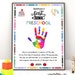First Day of School Handprint Art, Kindergarten Preschool Handprint ...