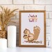 Fall Craft for Kids, Printable Handprint Footprint Art, Nuts About Fall ...