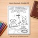 Ash Wednesday Coloring Page Printable, Catholic Lent Coloring Page ...