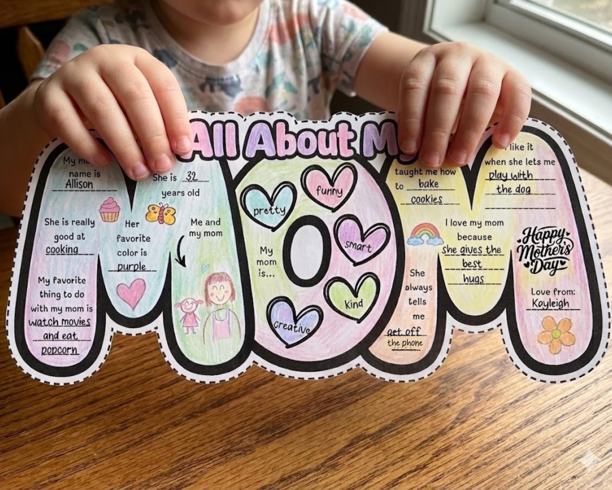 All About My Mom Craft, Mother's Day Craft Printable, Mothers Day ...