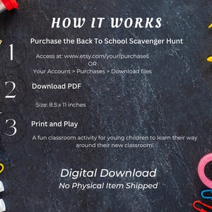 Back to School Scavenger Hunt for Kids, Classroom Treasure Hunt ...