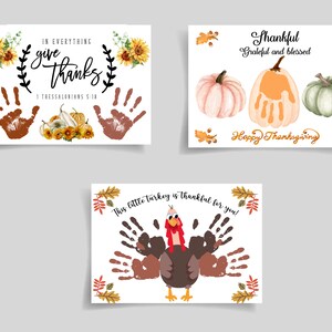 Thanksgiving Handprint Art Bundle, Handprint Craft, Printable, Turkey ...