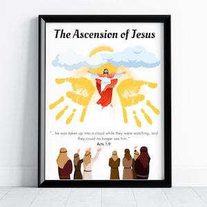 Ascension of Jesus Handprint Art, Printable Ascension Day Craft ...