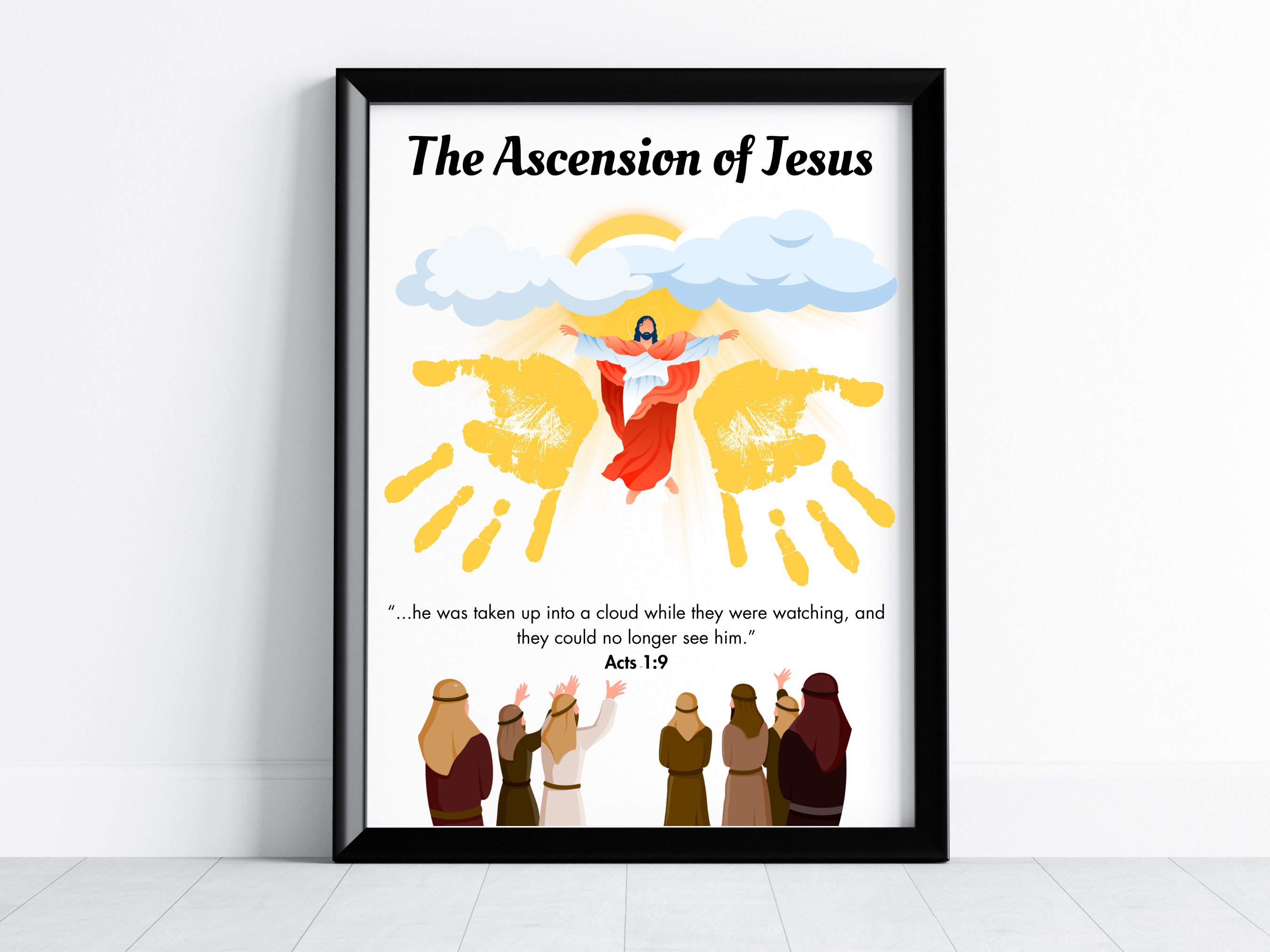 Ascension of Jesus Handprint Art, Printable Ascension Day Craft ...