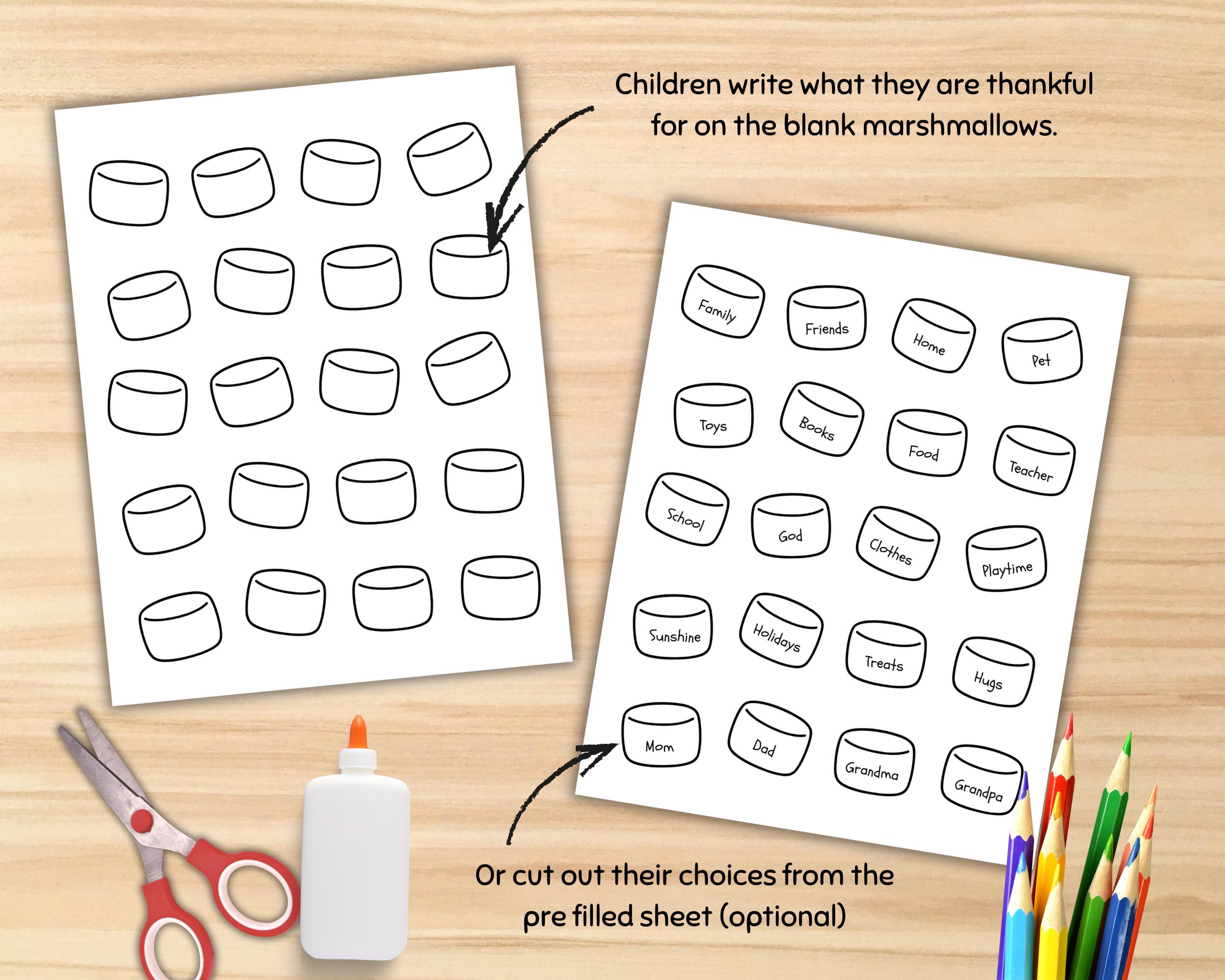 Gratitude Mug Craft Printable, Thanksgiving Craft for Kids, Thankful ...