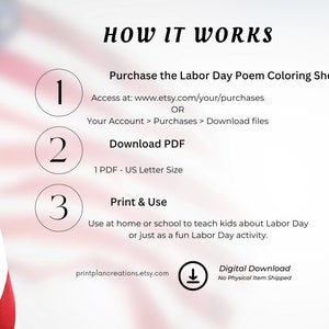 Labor Day Poem for Kids, Labor Day Coloring Sheet, Labor Day Activities ...