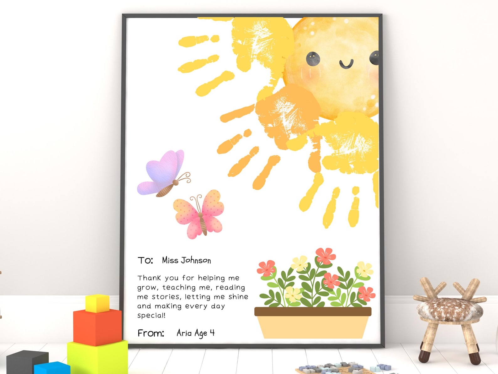 Teacher Appreciation Handprint Art Printable, Teacher Appreciation Week ...