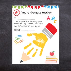 Teacher Appreciation Printable Handprint Art, Teacher Appreciation Week ...