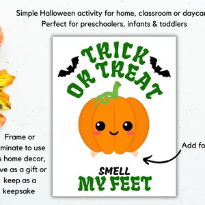 Halloween Footprint Art, Footprint Crafts, Handprint Art Printable ...