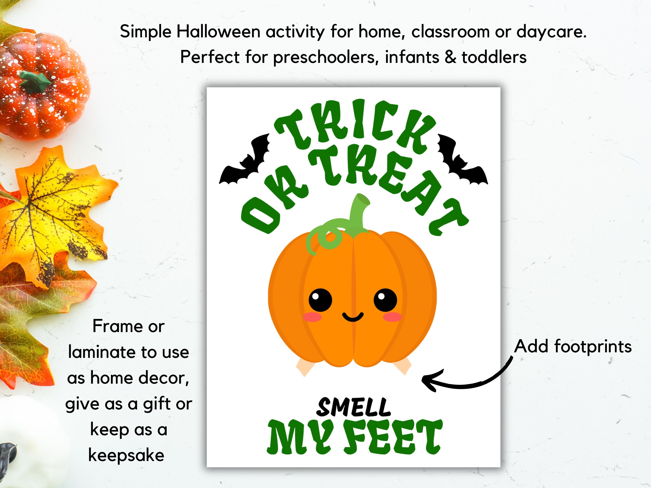 Halloween Footprint Art, Footprint Crafts, Handprint Art Printable ...