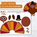 Build A Turkey Craft for Kids, Thankful Turkey, Printable Thanksgiving ...
