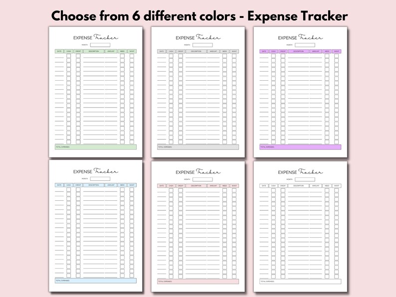Income Tracker Printable Expense Tracker Printable Track - Etsy