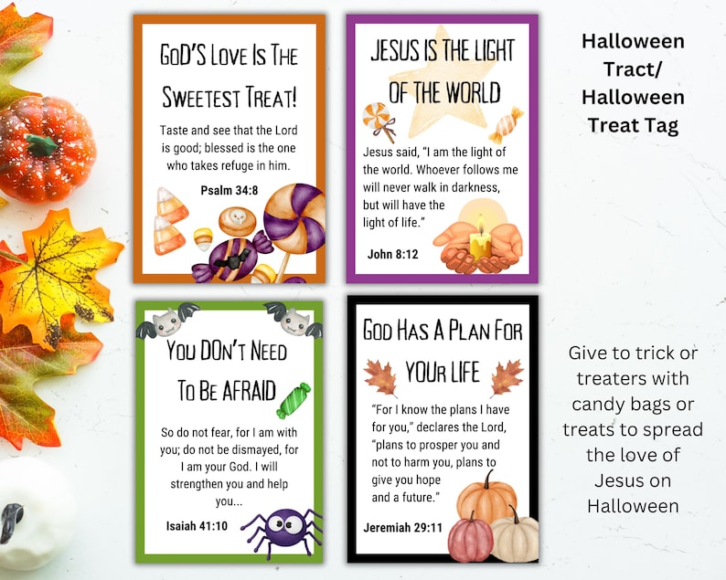 Christian Halloween Tracts Printable, Bible Verse Halloween Scripture ...