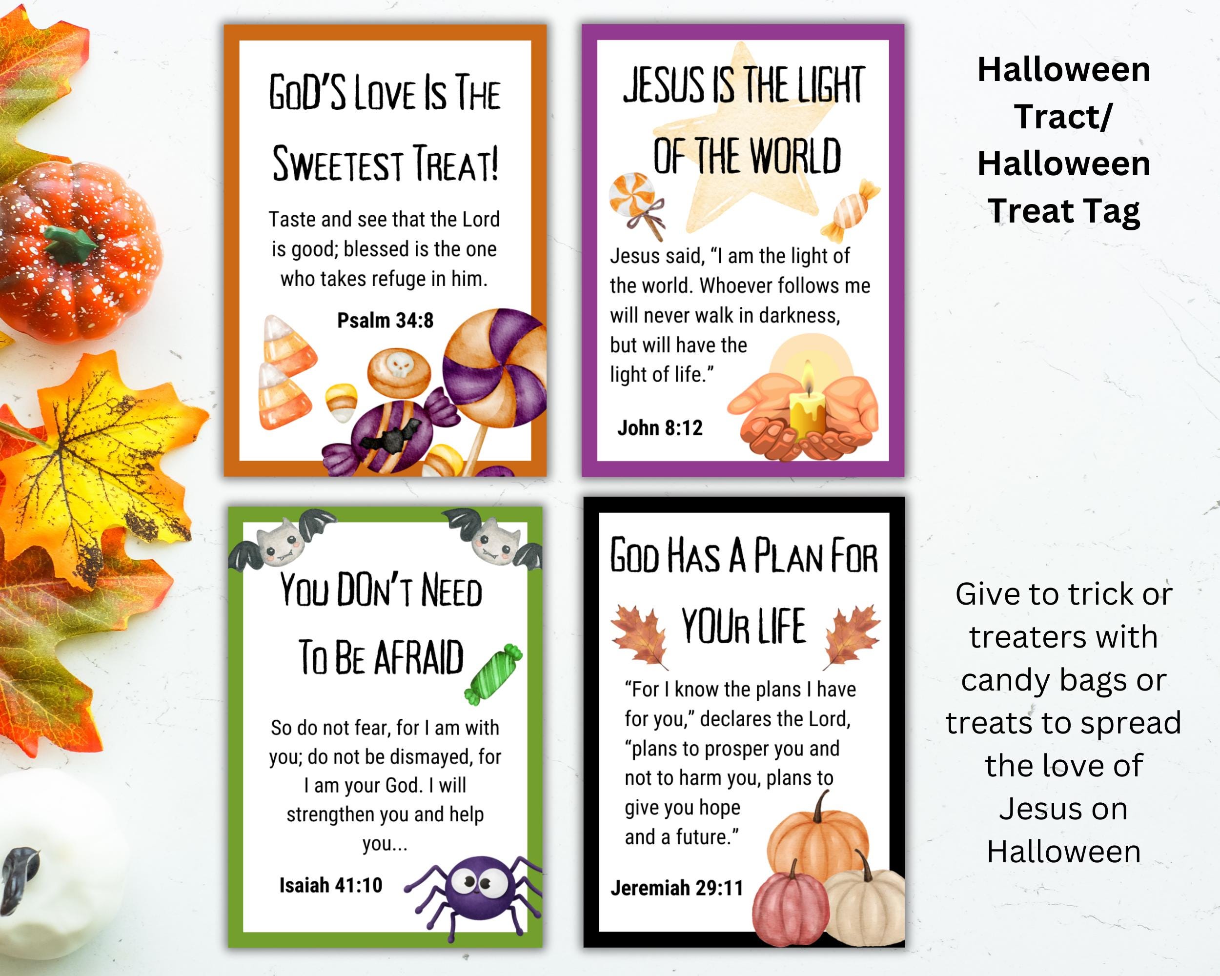 Christian Halloween Tracts Printable, Bible Verse Halloween Scripture ...