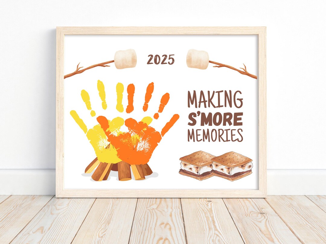 Campfire Handprint Craft, Printable Camping Handprint Art, Making S ...