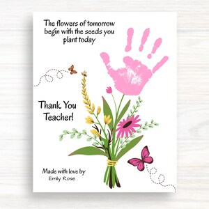 Teacher Appreciation Handprint Art Printable, Teacher Appreciation Week ...