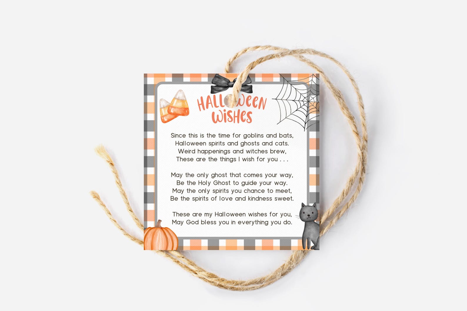 Christian Halloween Treat Tag, Christian Halloween Poem, Halloween ...