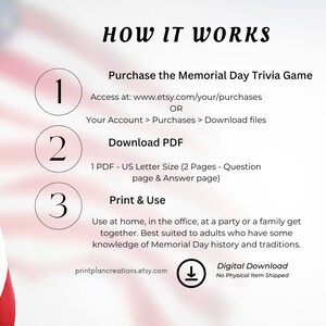 Memorial Day Trivia Game, Printable Trivia Questions & Answers, Quiz ...