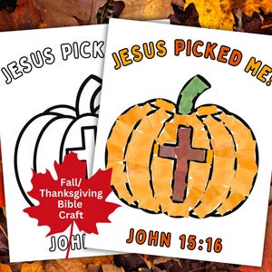 Fall Torn Paper Craft Printable, Thanksgiving Bible Craft, Autumn ...