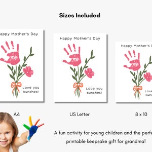 Grandma Handprint Art, Grandma Printable, Grandma Mother's Day Gift ...
