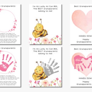 Grandparents Day Handprint Art, Grandparents Handprint Craft Printable ...