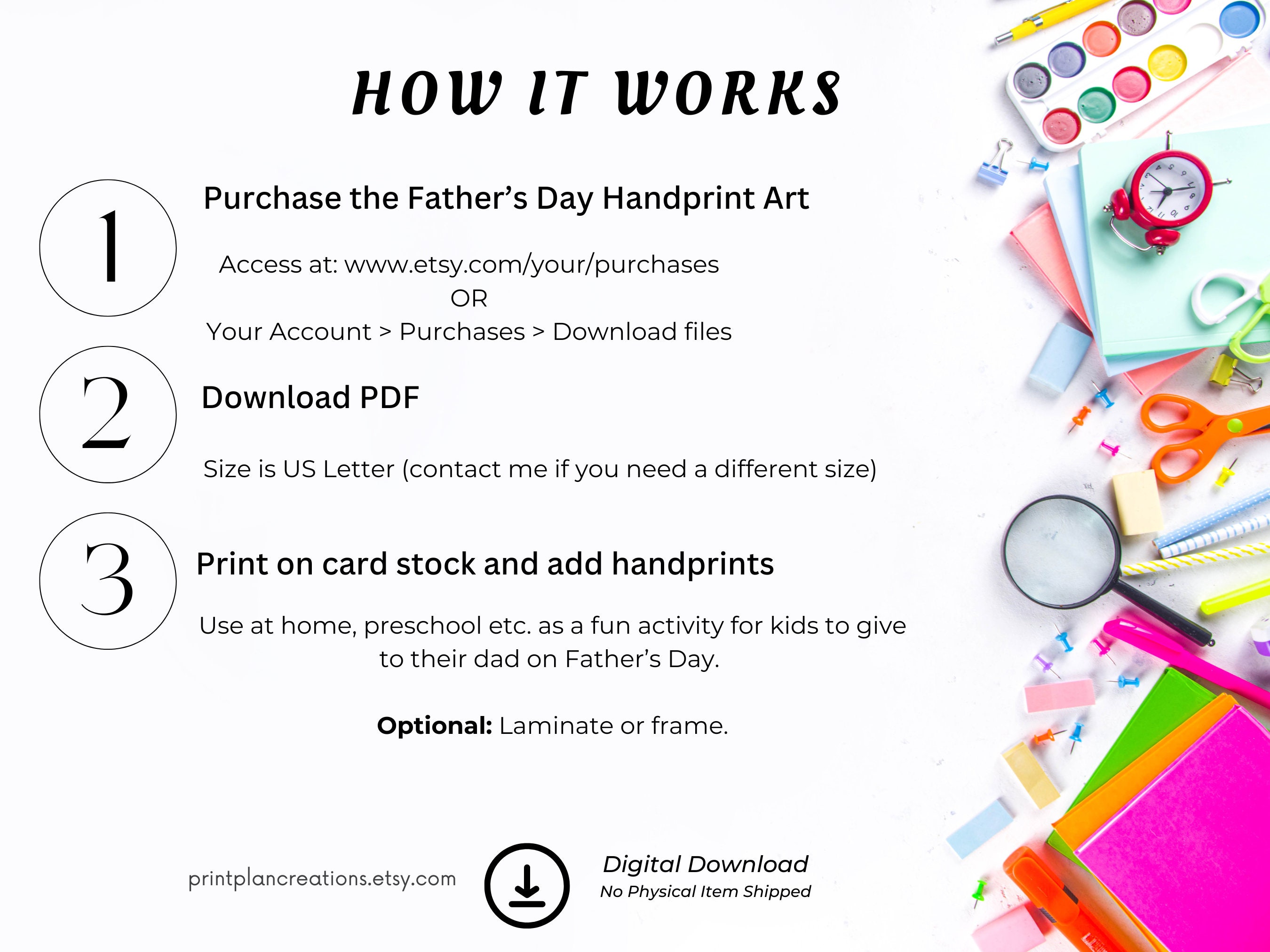 Father's Day Handprint Art, I Love You This Much, Printable Handprint ...