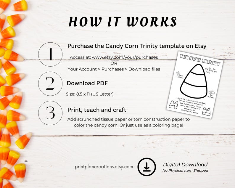 Candy Corn Trinity Tissue Paper Art, Fall Torn Paper Craft for Kids ...