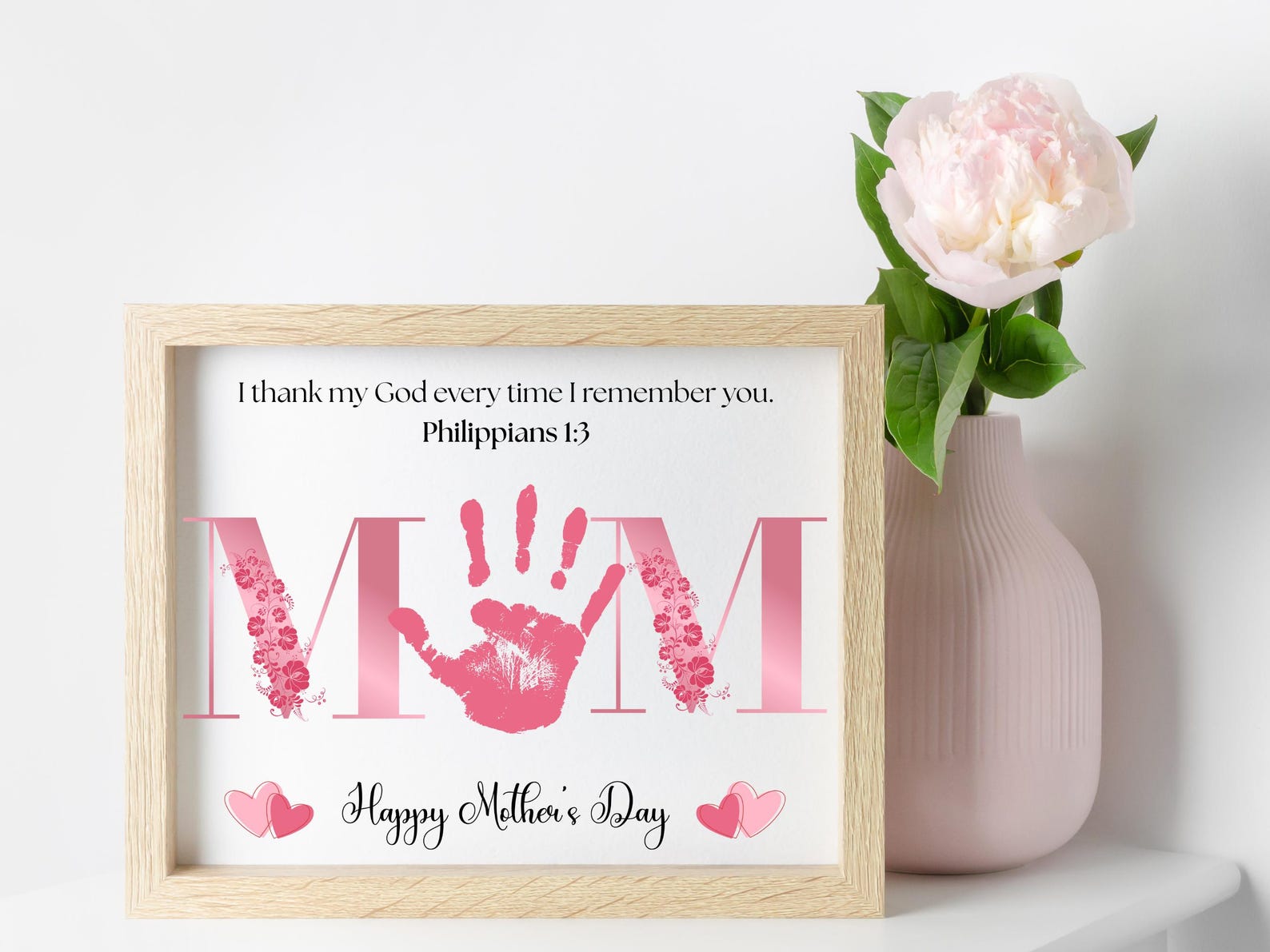 Mothers Day Bible Craft, Mother's Day Handprint Art, Printable Sunday ...